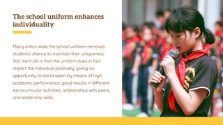 SCHOOL UNIFORM: THE KEY TO A SUCCESSFUL LEARNING PROCESS | PDF