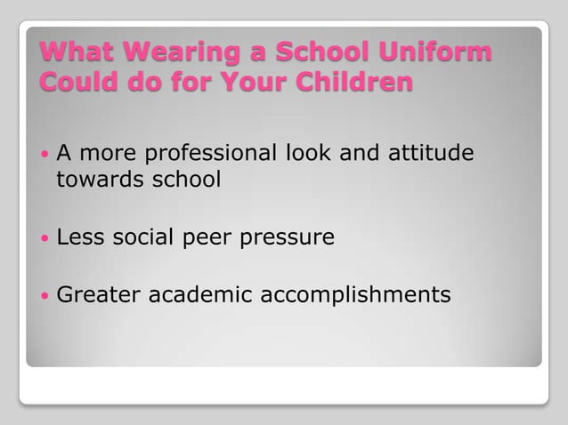 School Uniforms | PPTX