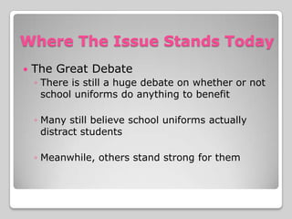 School Uniforms | PPTX