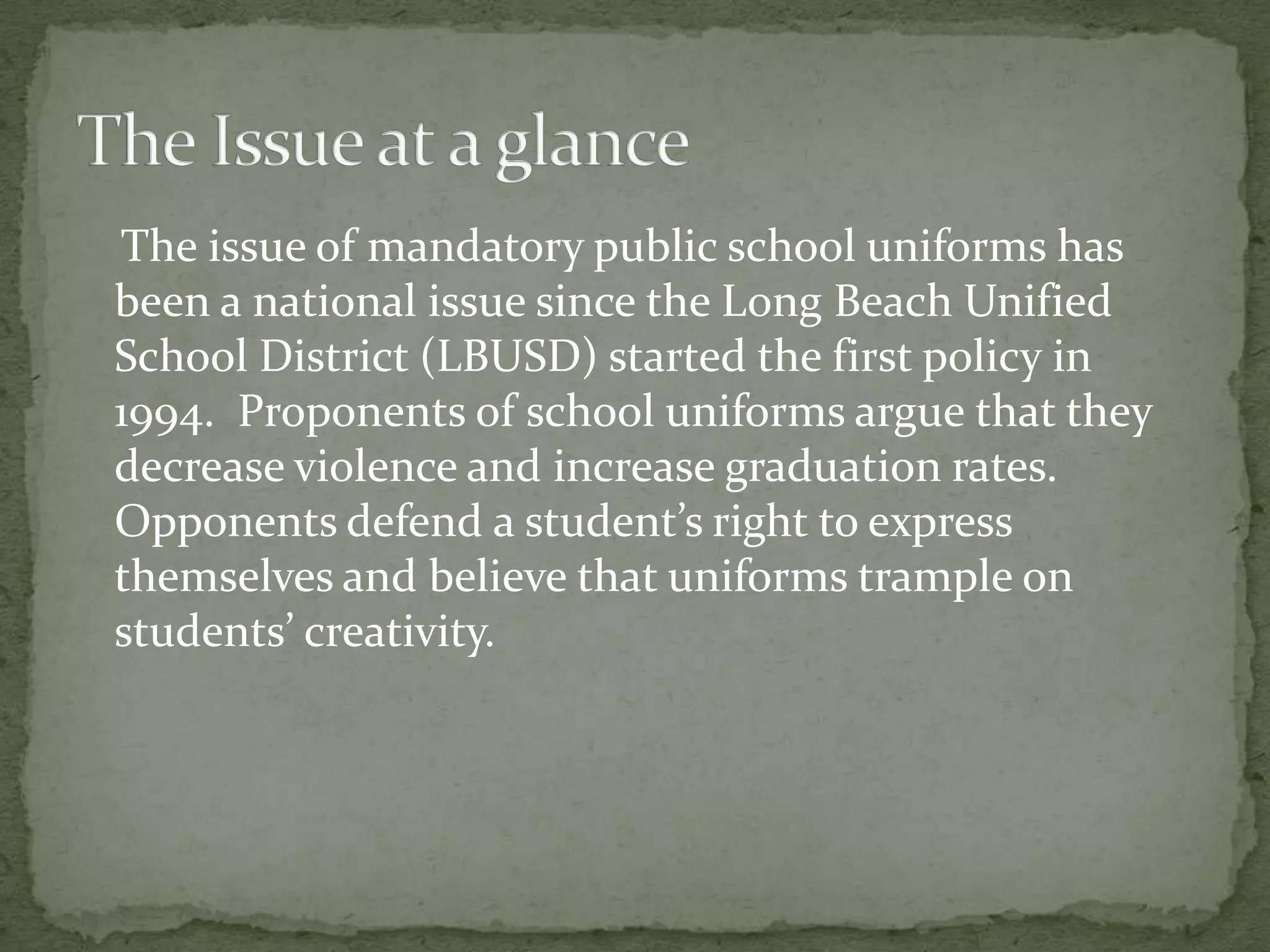 School Uniforms | PPTX