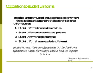 School Uniforms by Matt Radtke and Matt Gould | PPT