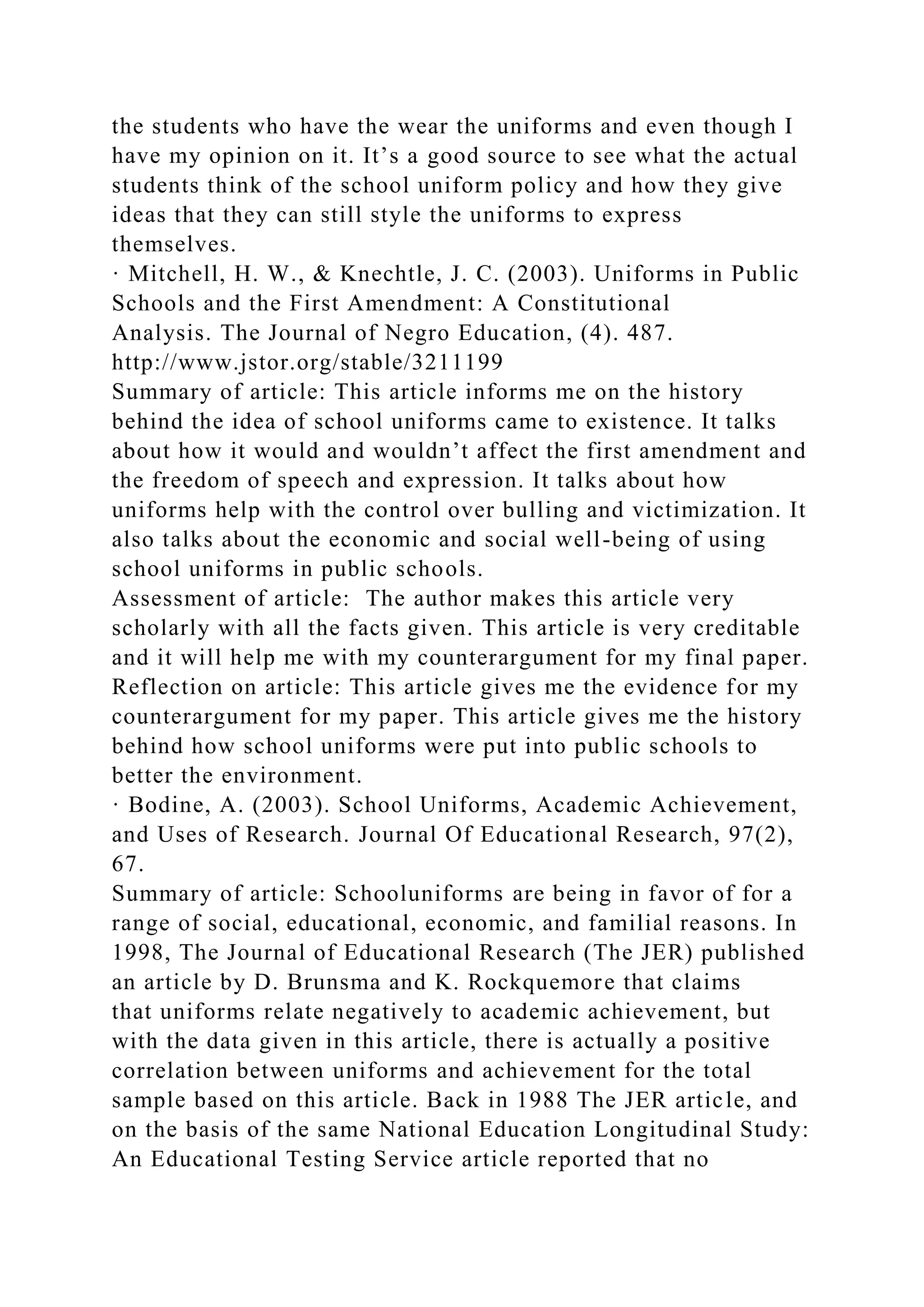 School Uniforms12School Uniforms Annotated Bibl.docx
