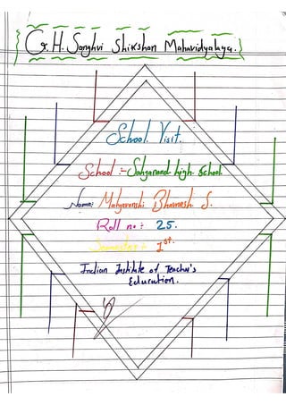 School visit report | PDF