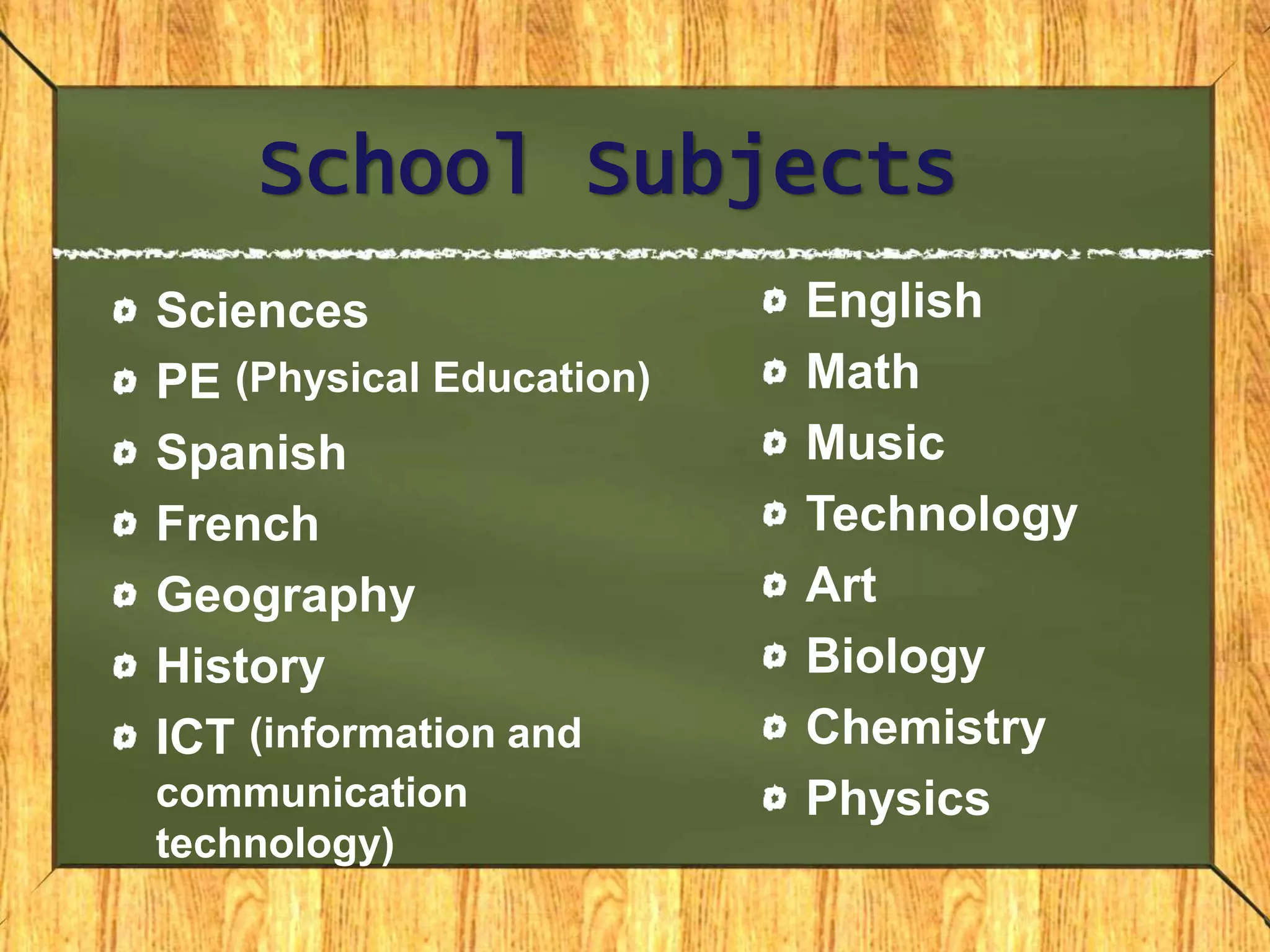 School vocabulary | PPTX