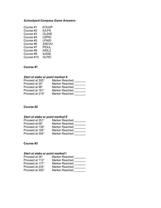 Schoolyard compass game | PDF