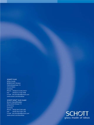 Schott borofloat-glass | PDF