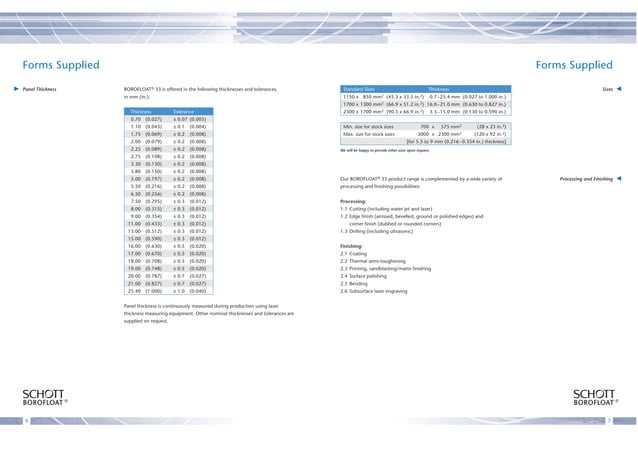 Schott borofloat-glass | PDF