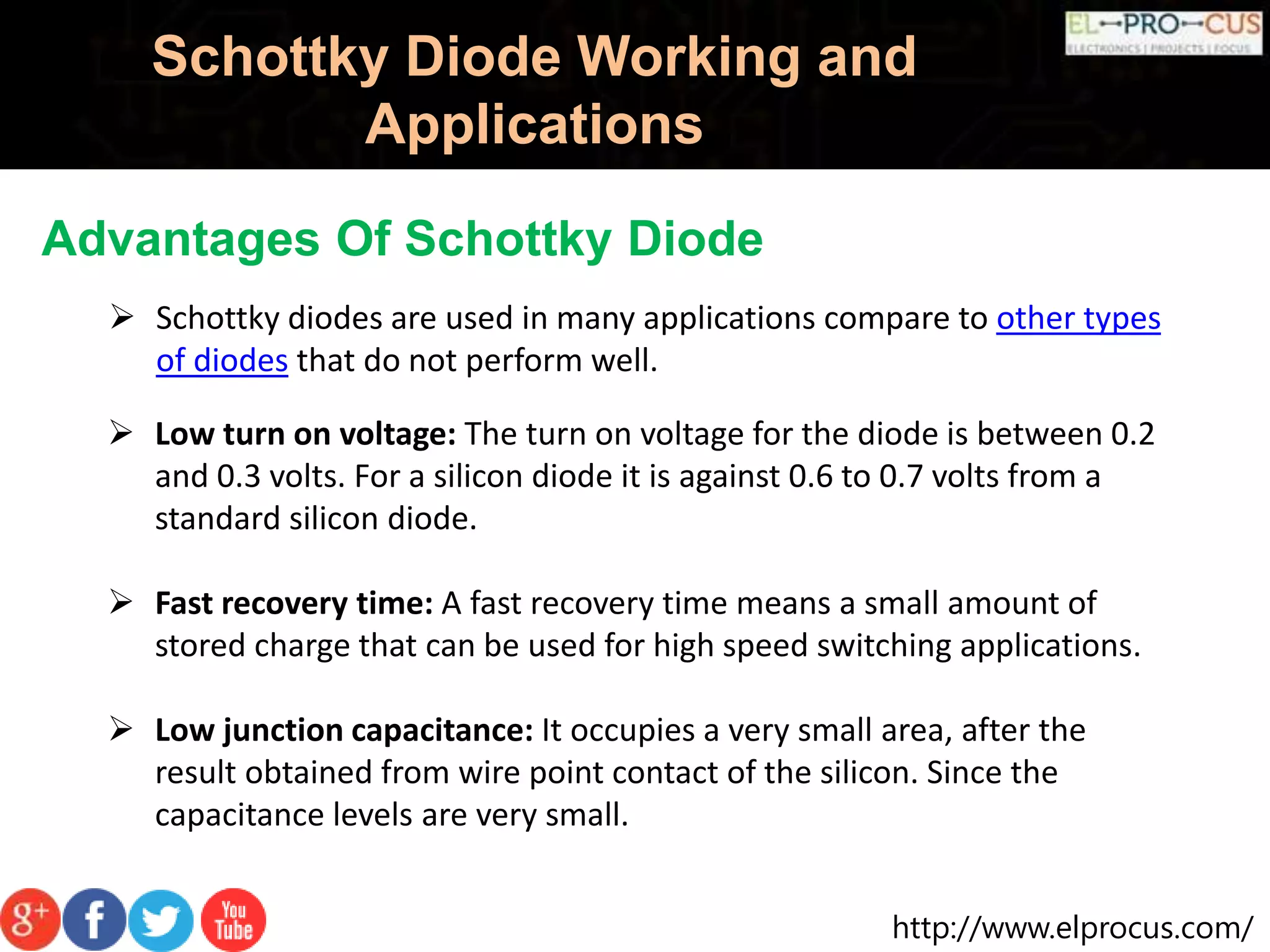 Schottky diode working and applications | PPTX