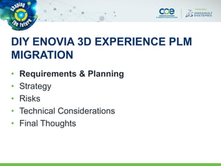 Do-It-Yourself ENOVIA PLM MIgration | PDF