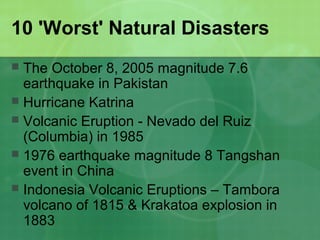 Natural Disaster Environmental Impact | PPT
