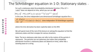 Schrödinger wave equation | PPTX