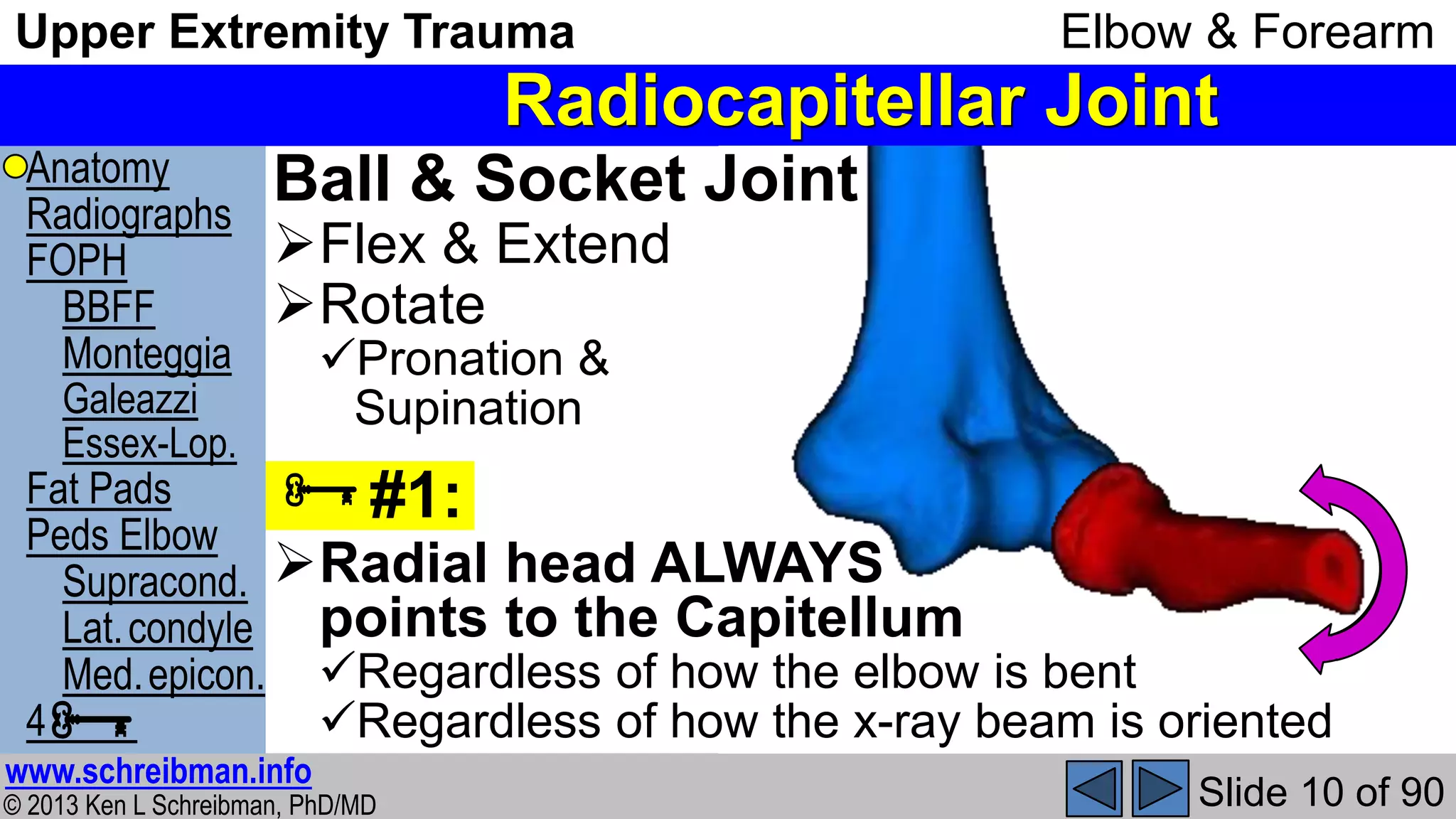 Upper Extremity Trauma Elbow & Forearm MSK Radiology Lecture | PPSX