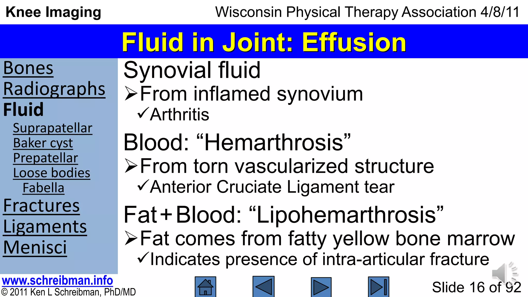 Knee Imaging narrated MSK Radiology Lecture | PPT