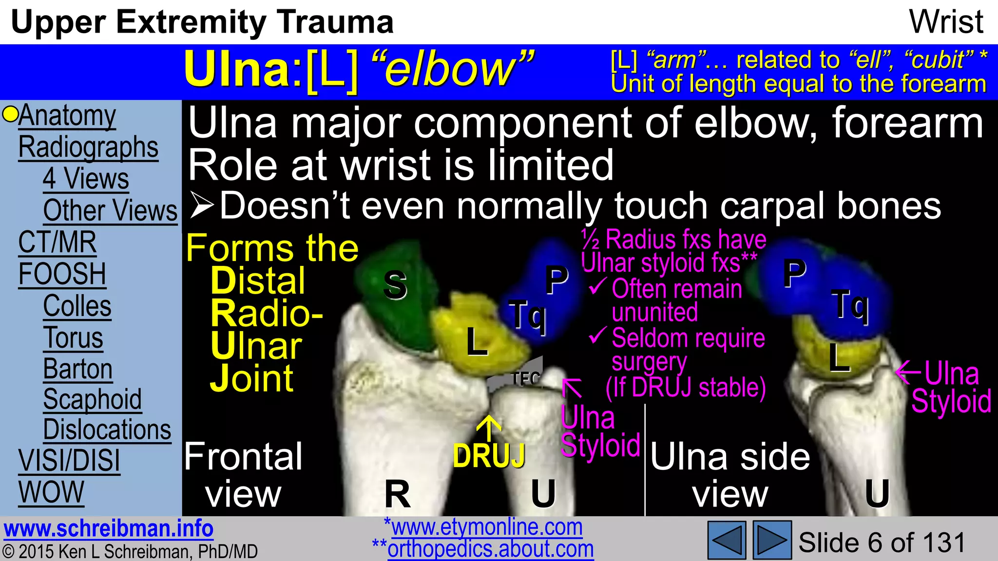Upper Extremity Trauma Wrist complete MSK Radiology Lecture | PPT