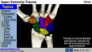 Upper Extremity Trauma Wrist complete MSK Radiology Lecture | PPT