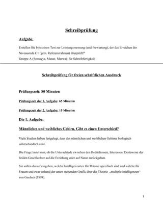 Schreibtest | PDF