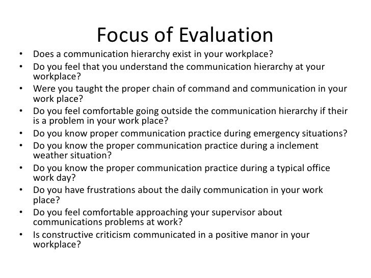 Communication Program Evaluation