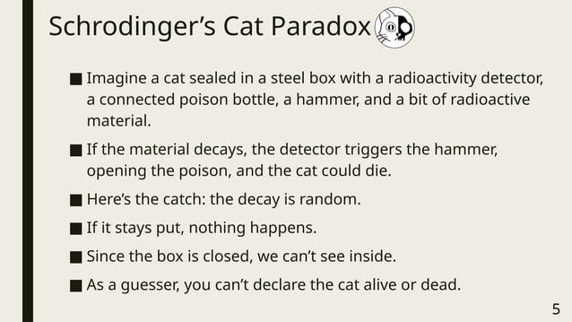 Schrodinger's Cat Paradox quantum mechanics.pptx