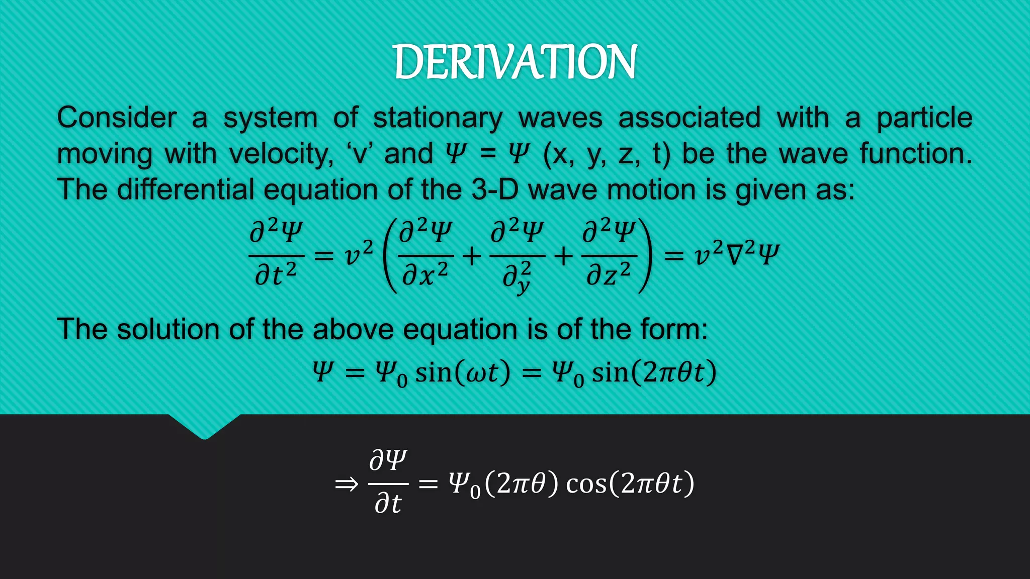 Schrodinger's time independent wave equation | PPTX