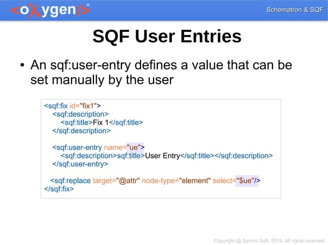 Schematron & SQF In oXygen | PPT