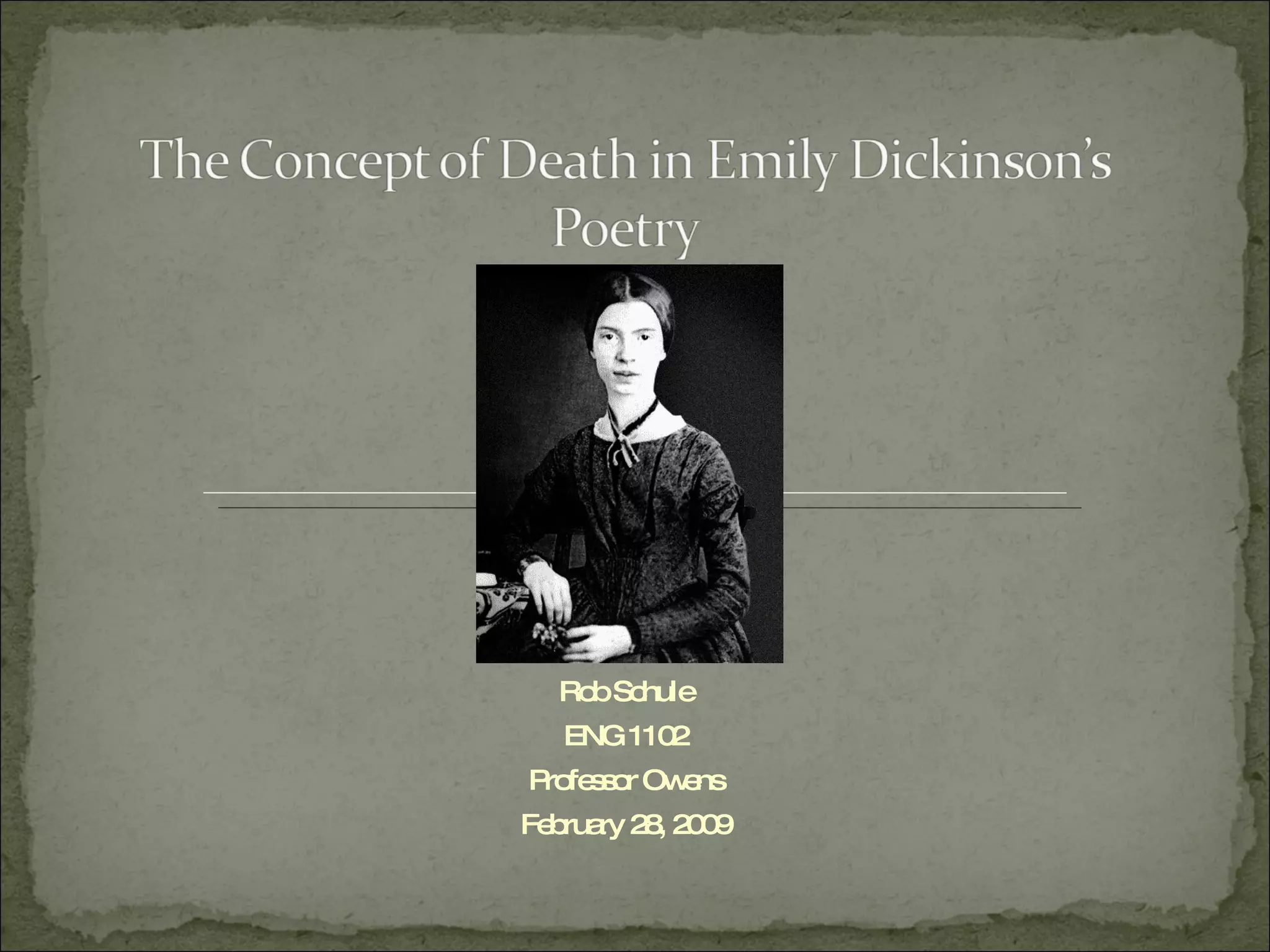 Death in Emily Dickinson's Poetry | PPT