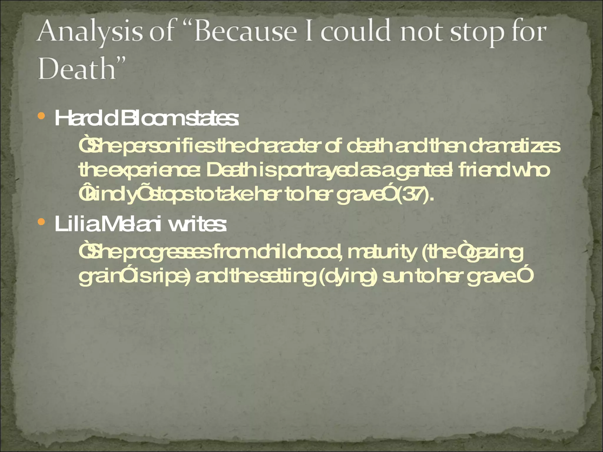 Death in Emily Dickinson's Poetry | PPT
