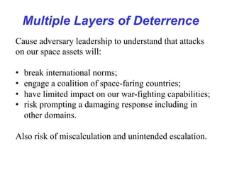 Role of Space in Deterrence | PPT