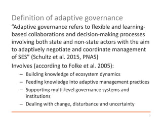 Lecture 2. Adaptive governance and bridging organisations | PPTX