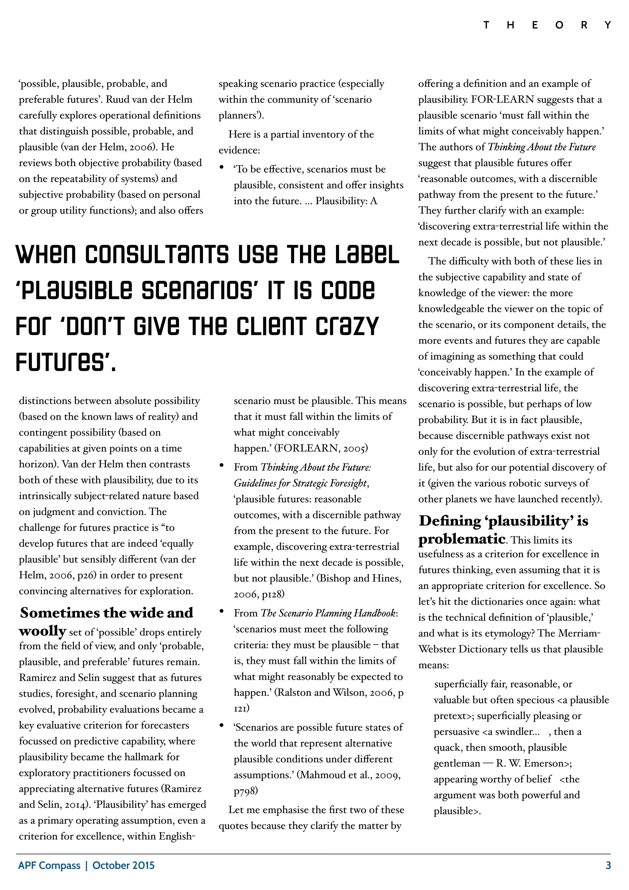 Crazy Futures: Why Plausibility is Maladaptive | PDF | Physics | Science