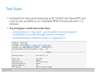OpenHPC: Project Overview and Updates | PDF
