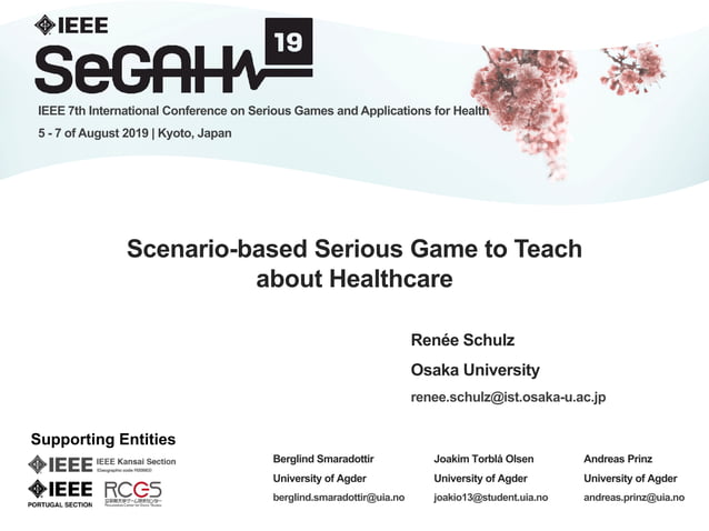 Scenario-based Serious Game to Teach about Healthcare | PDF