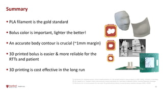 3D Printed Bolus in SGRT - SGRT USA 2024 | PDF