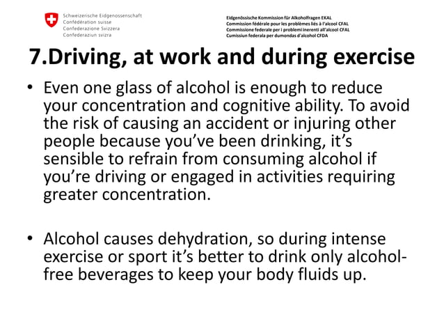 New alcohol guidelines in Switzerland 2015 | PPT