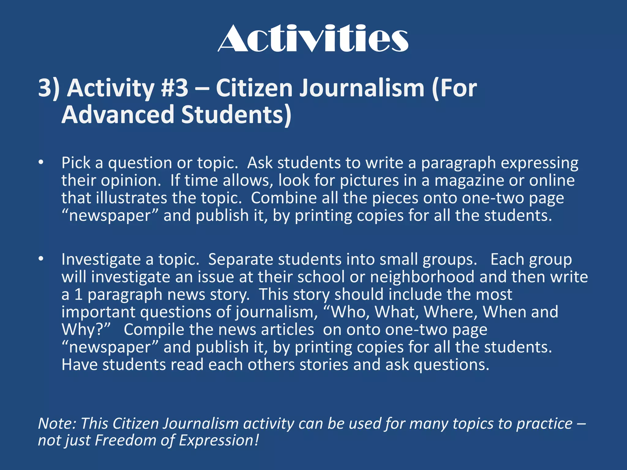 [RELO] American Culture Series: Freedom of Expression | PPTX | Internet ...