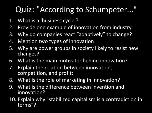 Schumpeter Creative Destruction | PPT