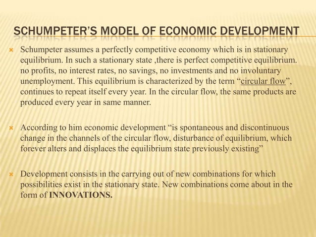 Schumpeter theory of economic development | PPTX