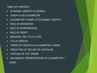 Schumpeterian Model Of Economic Growth | PPTX