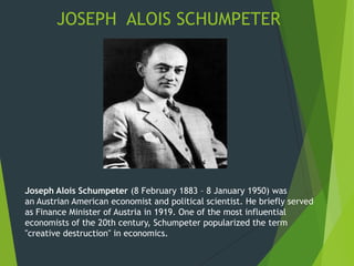Schumpeterian Model Of Economic Growth | PPTX