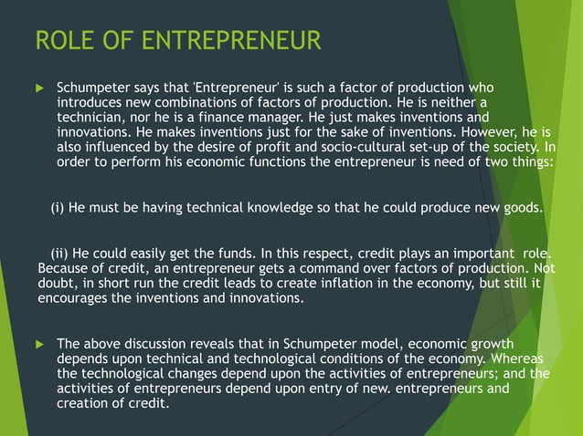 Schumpeterian Model Of Economic Growth | PPTX | Economy | Business and ...
