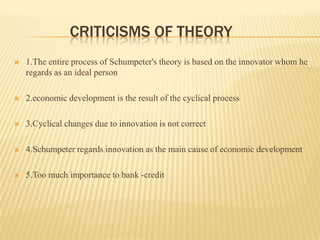 Schumpeter theory of economic development | PPTX