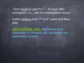 age of fetus with morphological features | PPTX