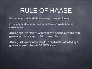 age of fetus with morphological features | PPTX