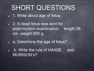 age of fetus with morphological features | PPTX