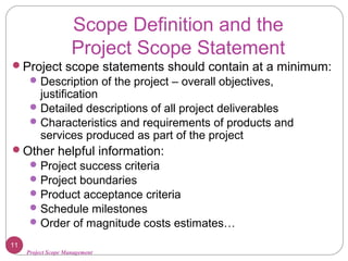 Project Scope Management - | PPT