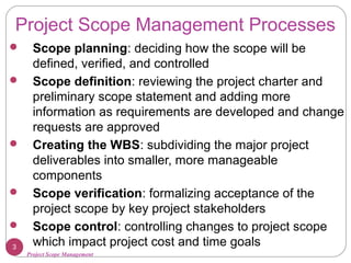 Project Scope Management - | PPT