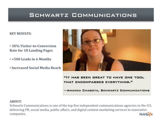 Schwartz Communications Converts More Leads with HubSpot | PPT