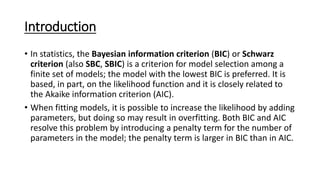 Schwarz info criteria. | PPTX