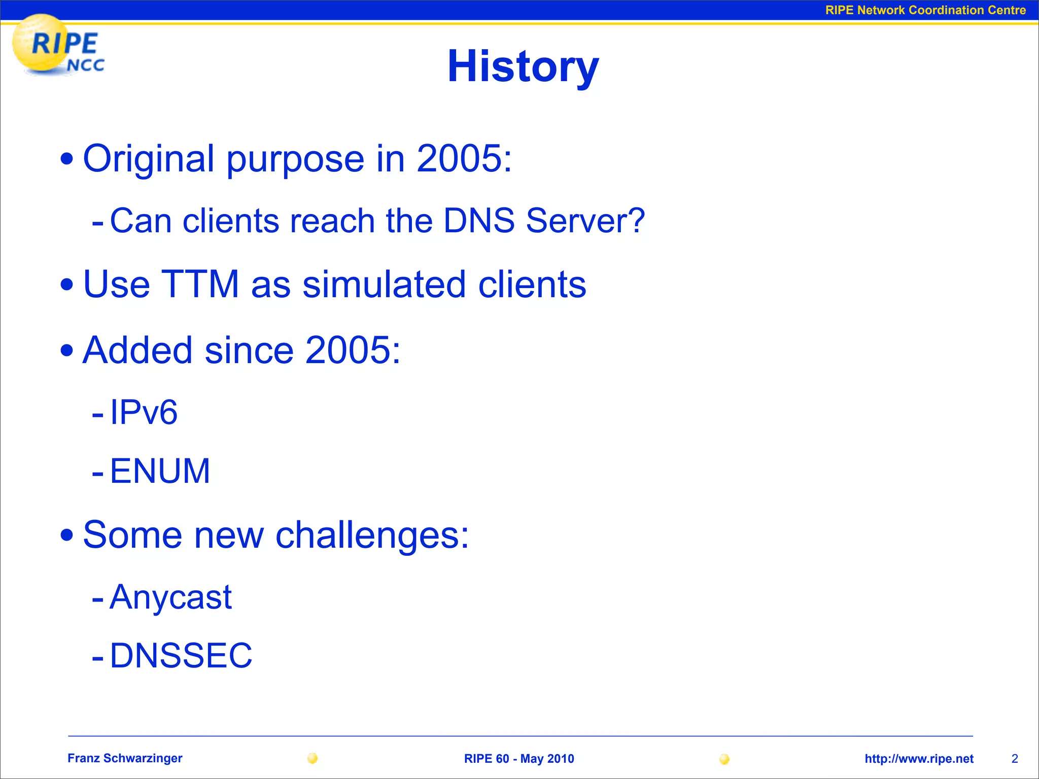 RIPE NCC DNSMON Service | PPT