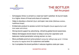 Schweppes Antiox business case | PPT