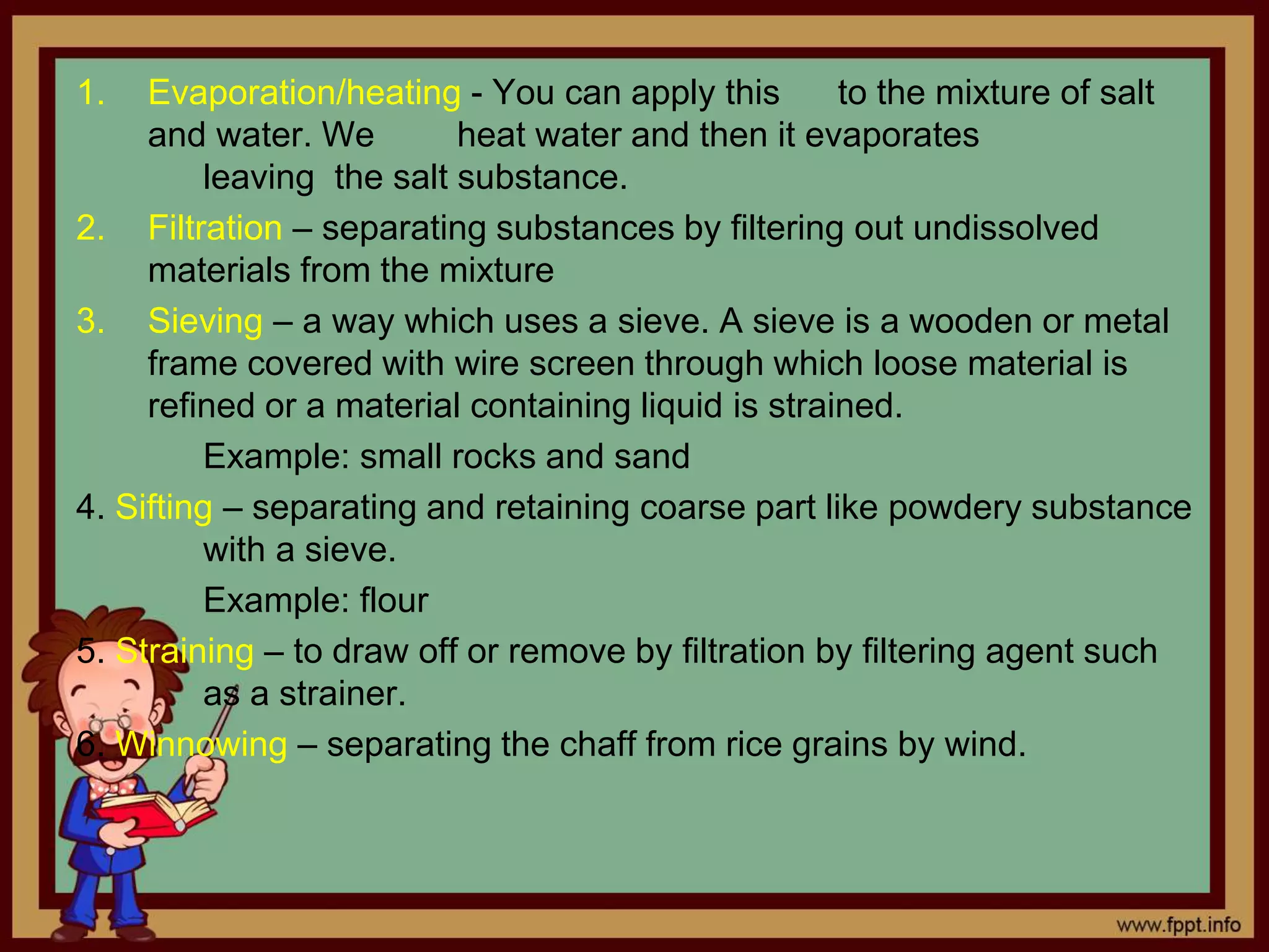 Ways of Separating Mixtures | PPTX